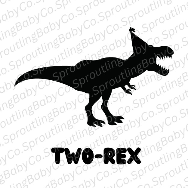 Two-rex SVG Digital Download 2nd Birthday Shirt Dinosaur Birthday ...