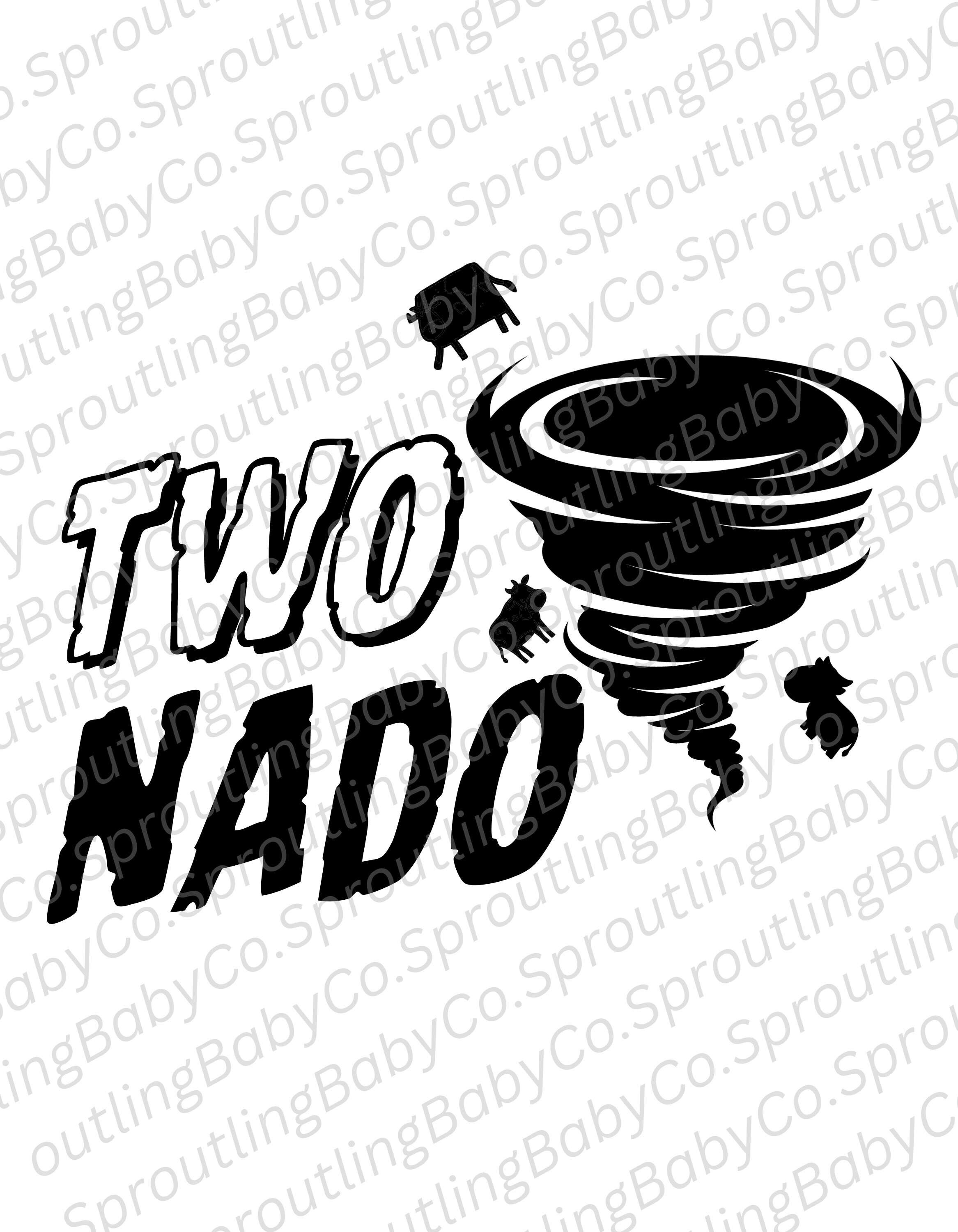 Two-nado 2nd Birthday SVG & PNG Design for Cricut and Silhouette ...