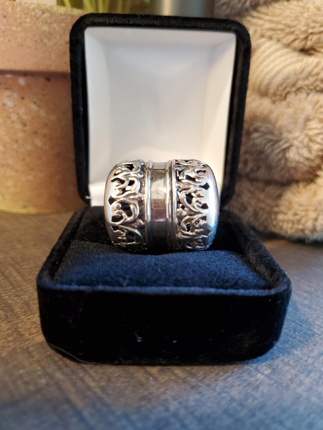 Vintage Sterling Silver Thimble Holder, Hallmarked Sterling Silver ...