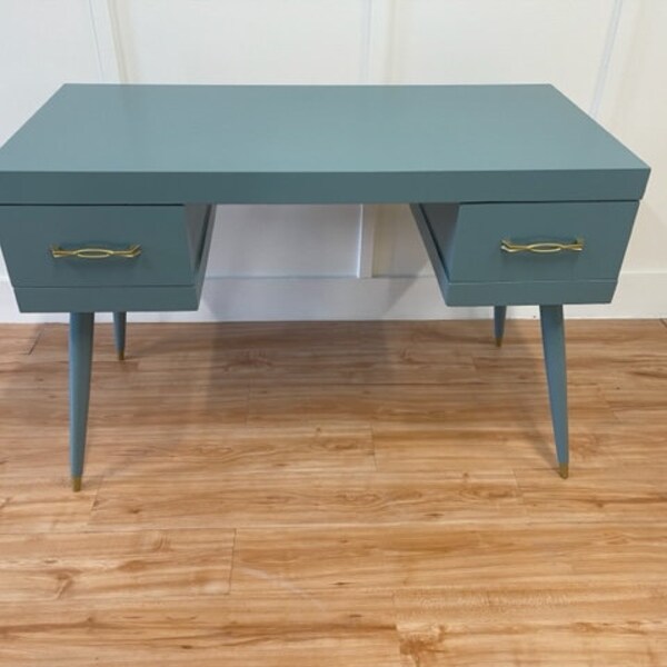 Teal Desk - Etsy