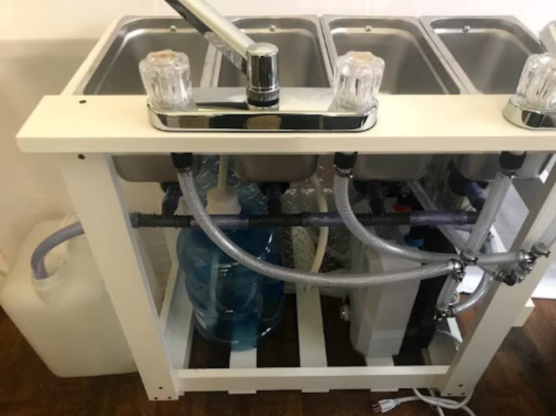 Portable Concession Sink 3 Compartment Dish Sink + 1 Hand Wash Sink ...