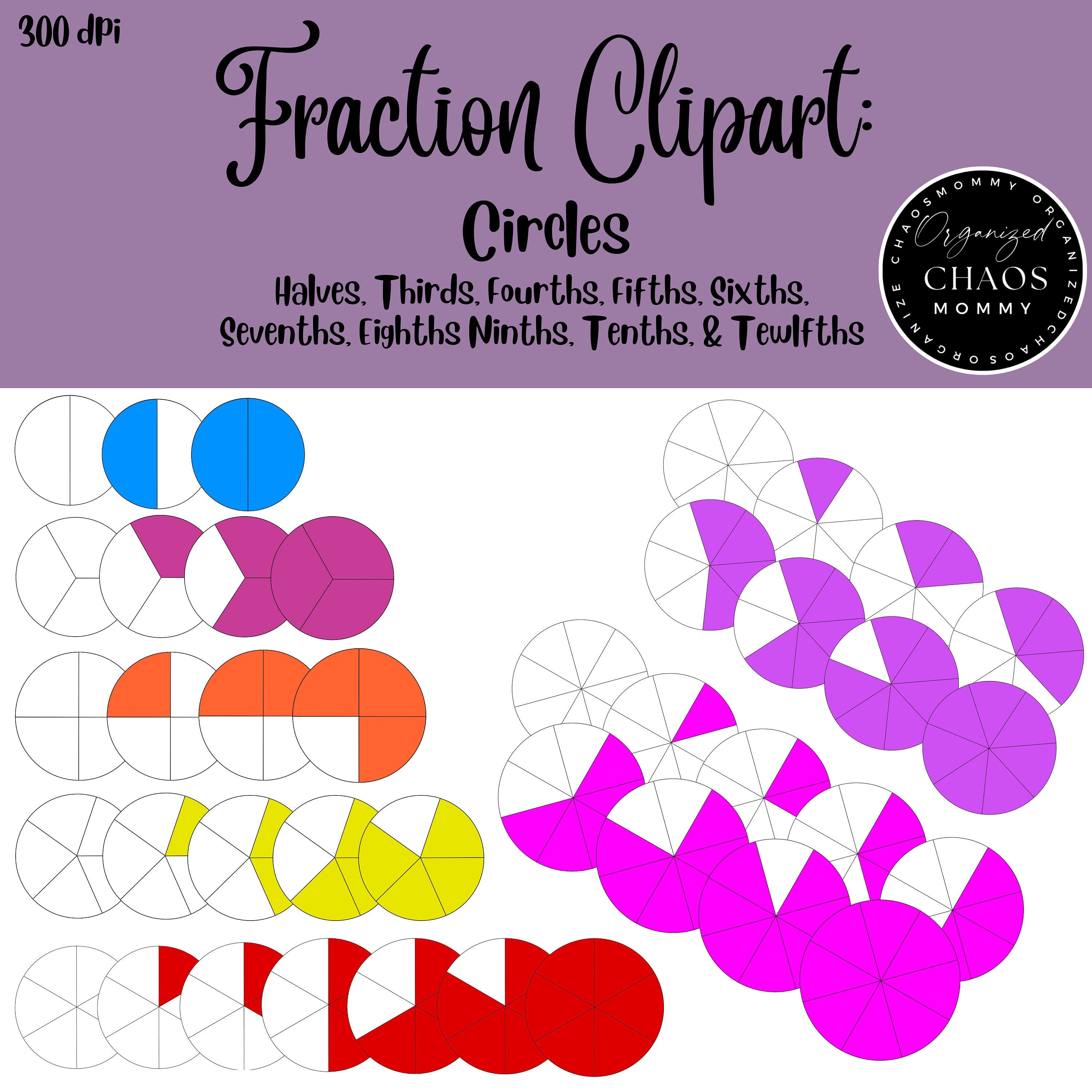 Third Fraction Clipart
