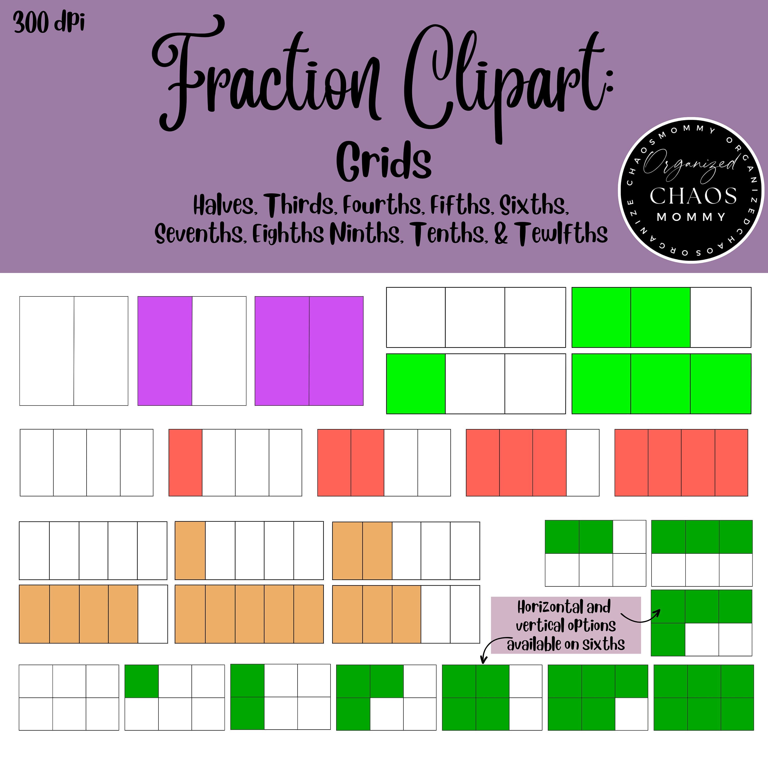 Third Fraction Clipart