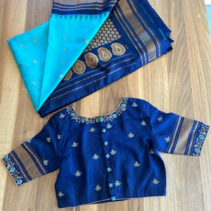 Pure Handloom Gadwal Pattu Saree With Maggam Work Blouse - Etsy