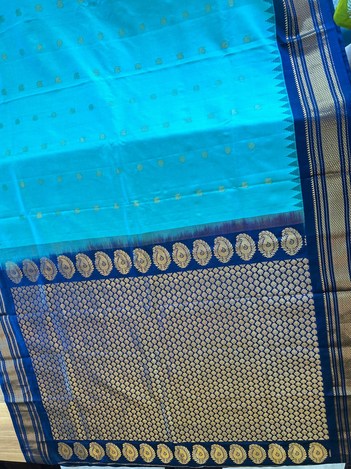 Pure Handloom Gadwal Pattu Saree With Maggam Work Blouse - Etsy