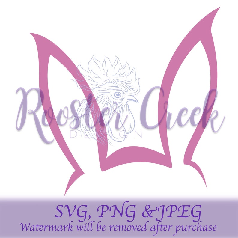 Bunny Ears, SVG, PNG & JPEG, Bunny Ears Clipart, Digital Download ...
