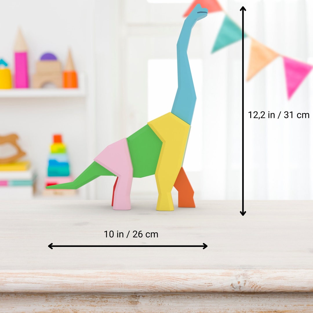 3D Printed Magnetic Brachiosaurus Puzzle for Kids age 5 Eco-friendly ...