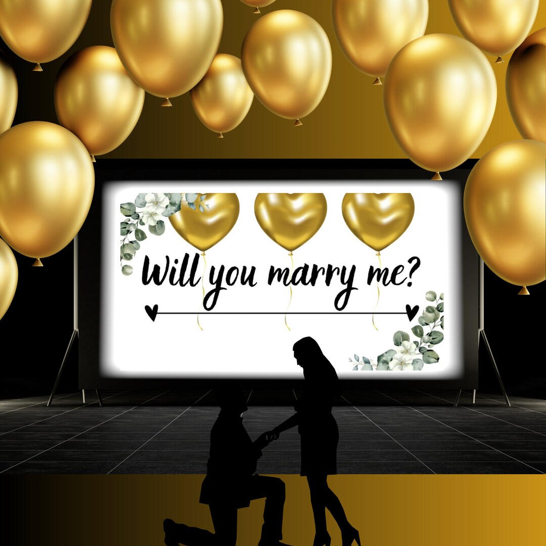 Marry Me Proposal Video, Big Screen Projection, 1080p HD, Engagement ...