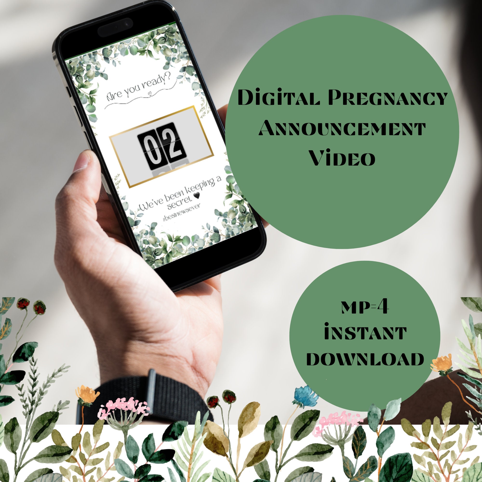 Pregnancy Announcement Video, Baby Reveal, Digital Announcement, Unique ...