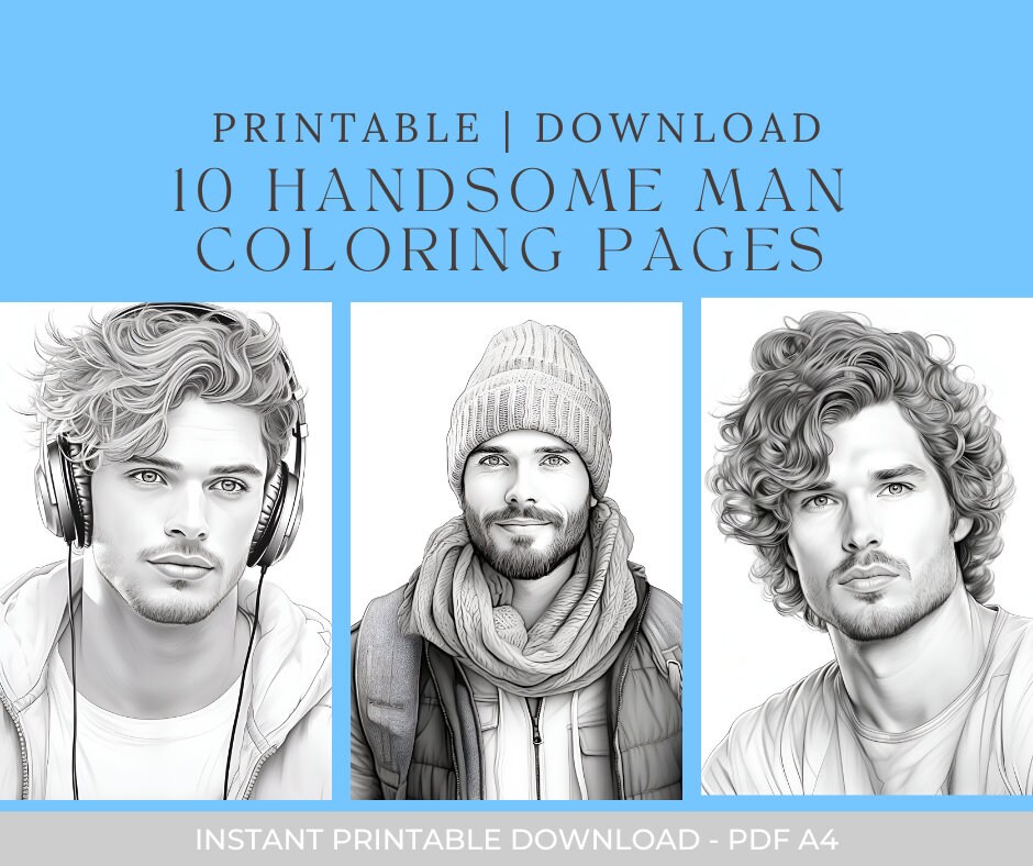 Cute Man Coloring Pages