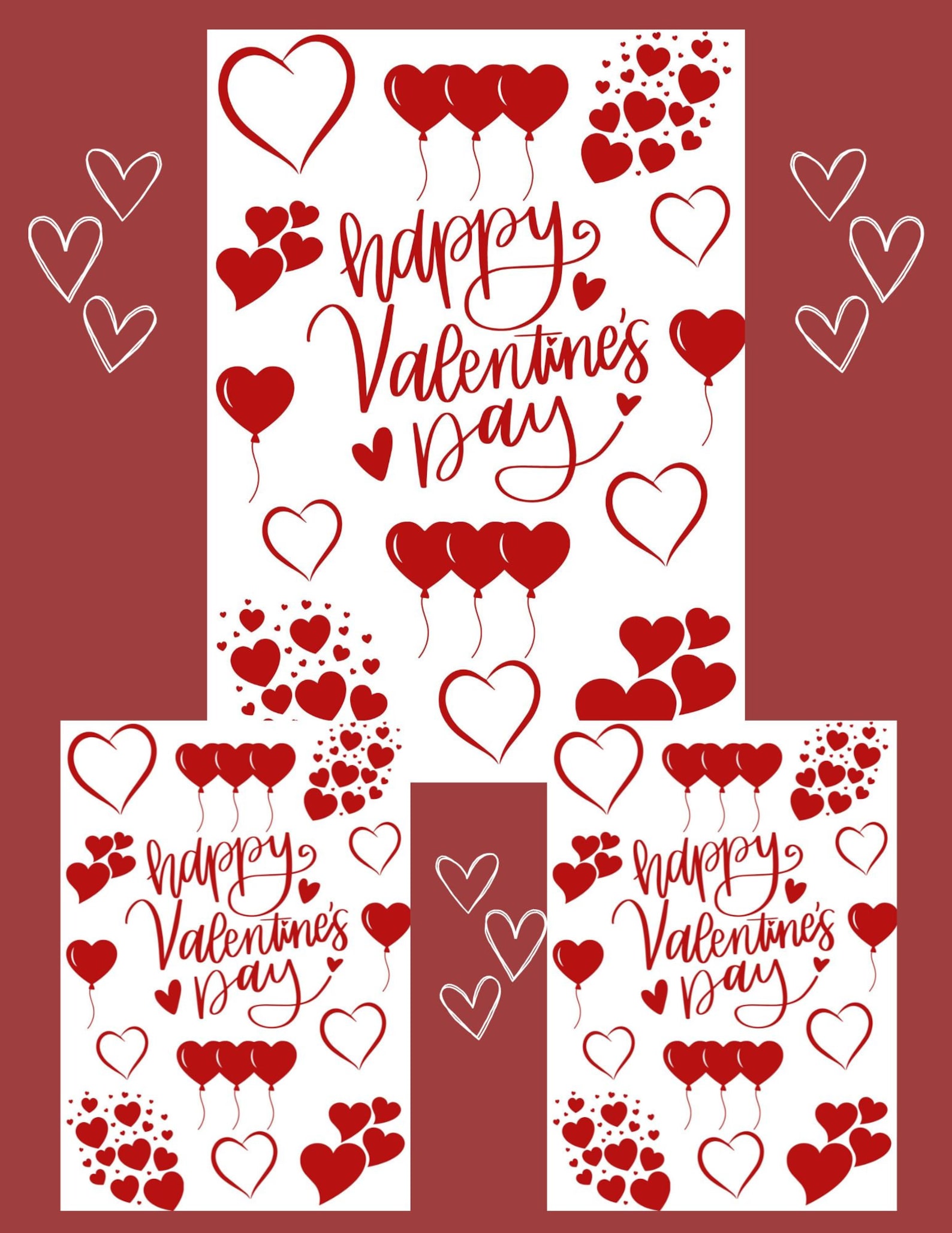 Valentine's Day Simple Template, Valentine's Day Simple Template Card ...