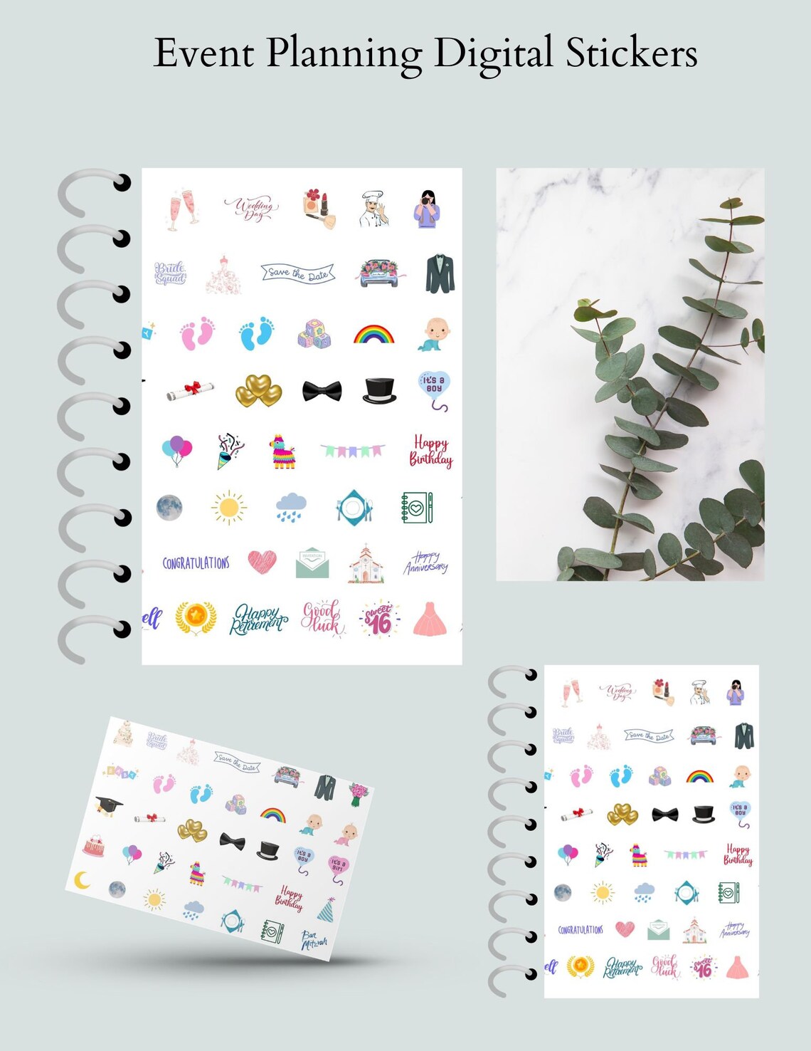 Event Planning Digital Stickers Party Event Stickers Wedding - Etsy