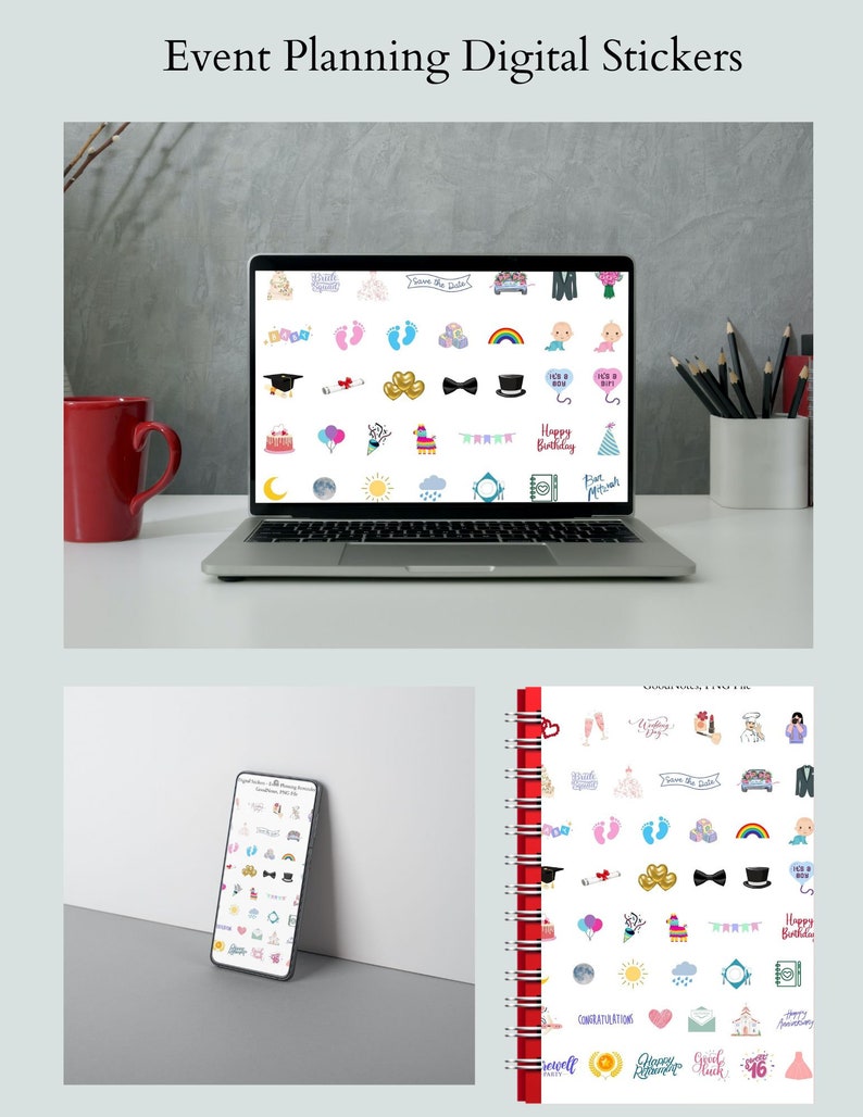 Event Planning Digital Stickers Party Event Stickers Wedding - Etsy