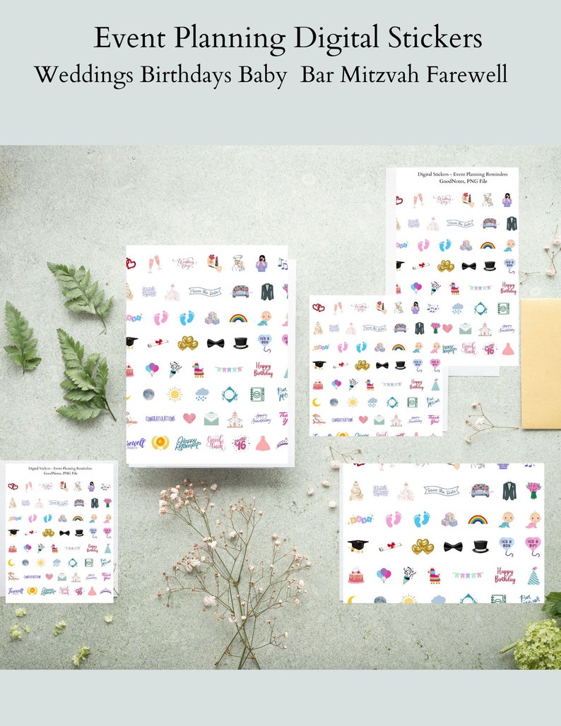 Event Planning Digital Stickers Party Event Stickers Wedding - Etsy
