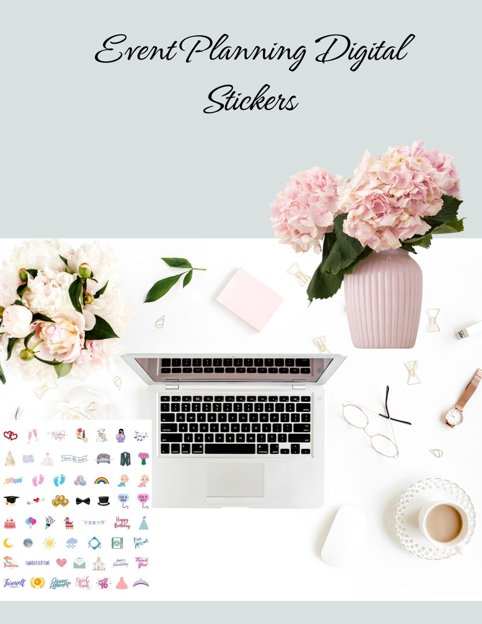 Event Planning Digital Stickers Party Event Stickers Wedding - Etsy