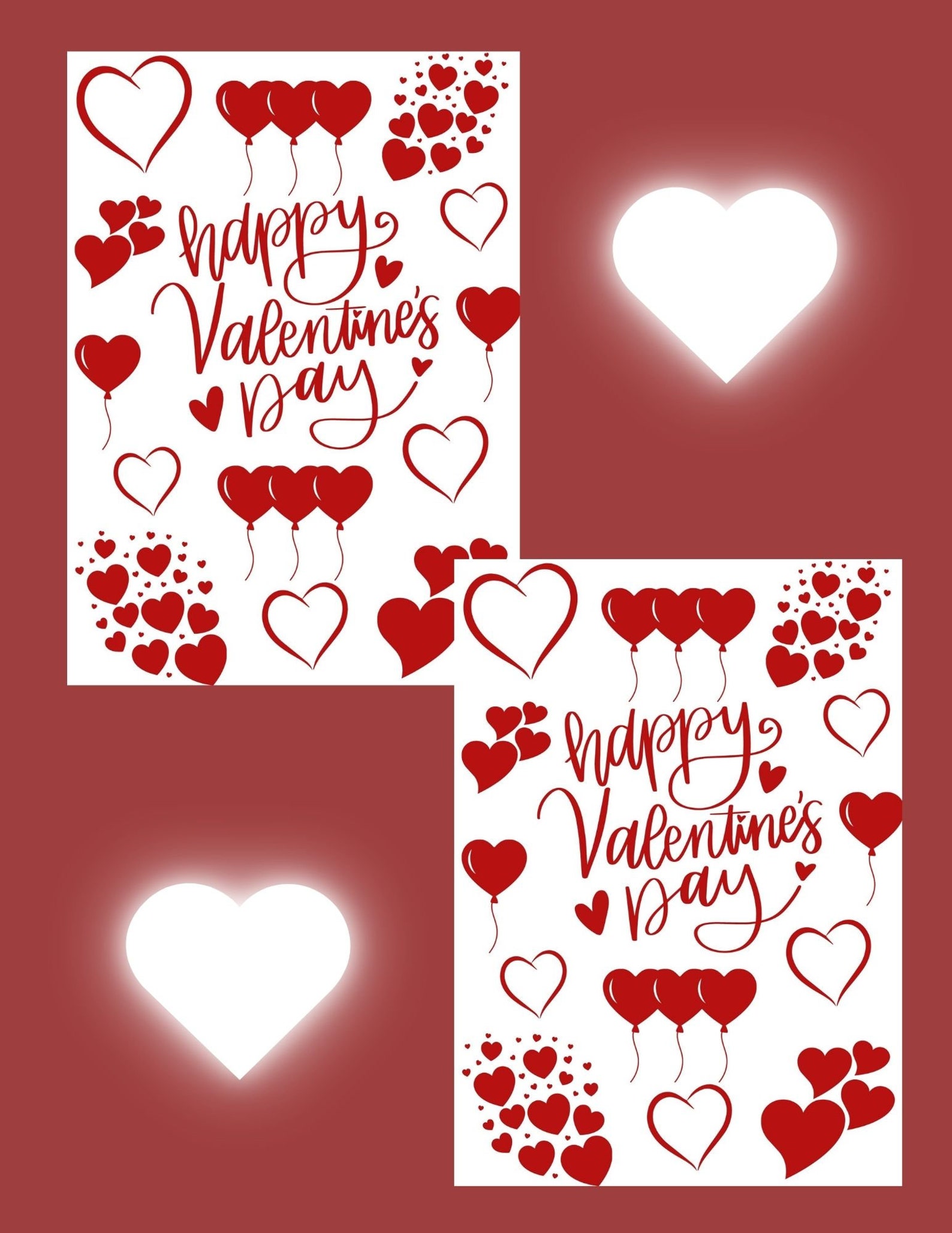 Valentine's Day Simple Template, Valentine's Day Simple Template Card ...