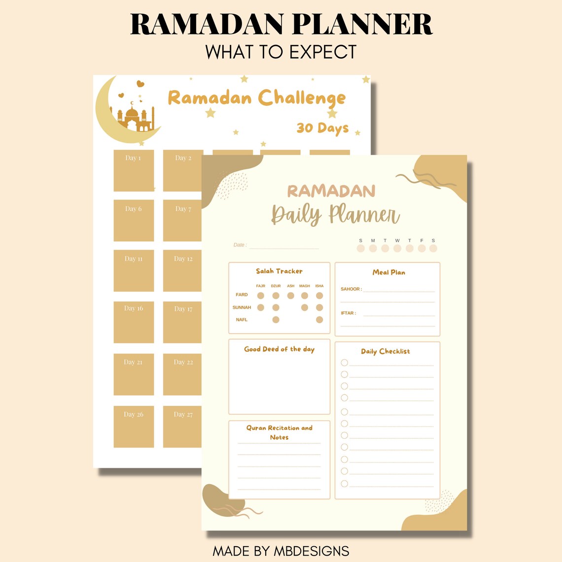 Ramadan Printable Planner Bundle 2023, Ramadan Printable PDF Templates ...
