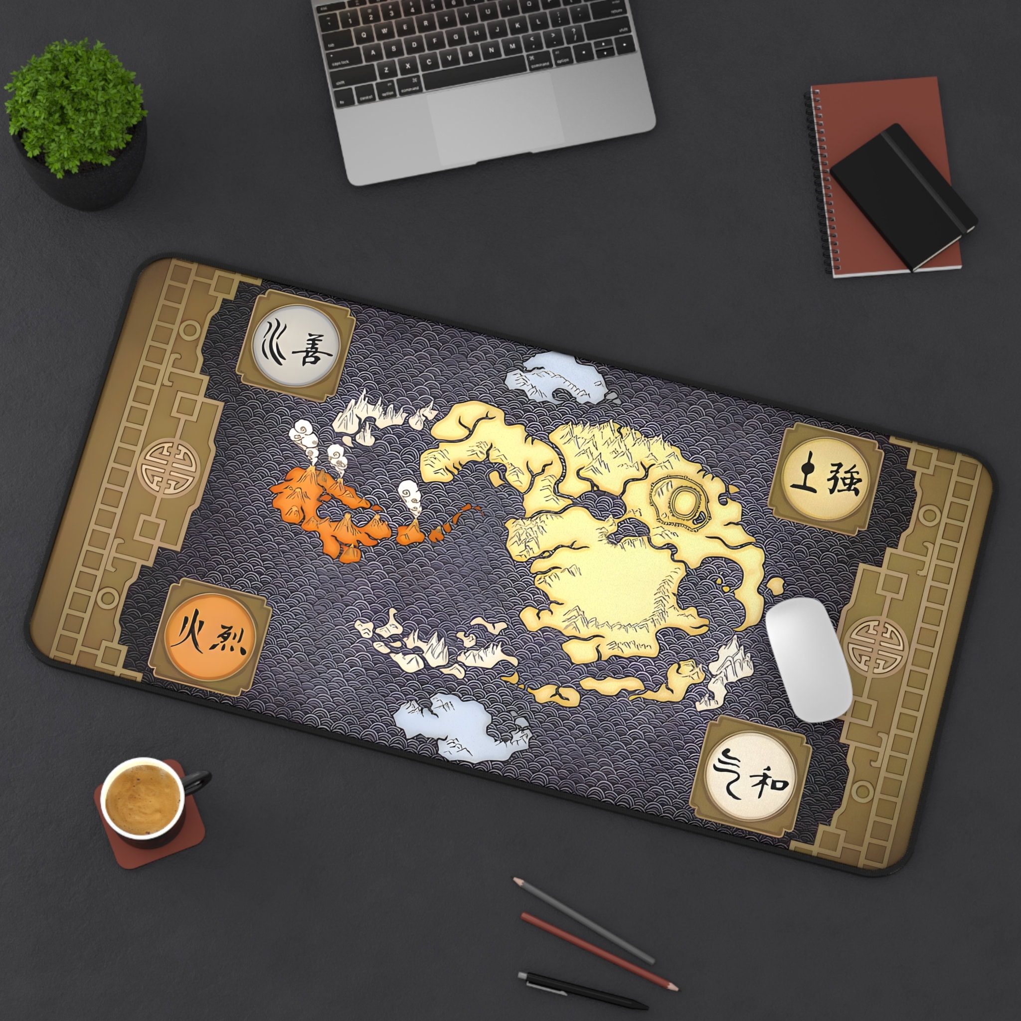 Avatar the Last Airbender World Map Desk Mat Avatar Gaming Mousepad XXL ...