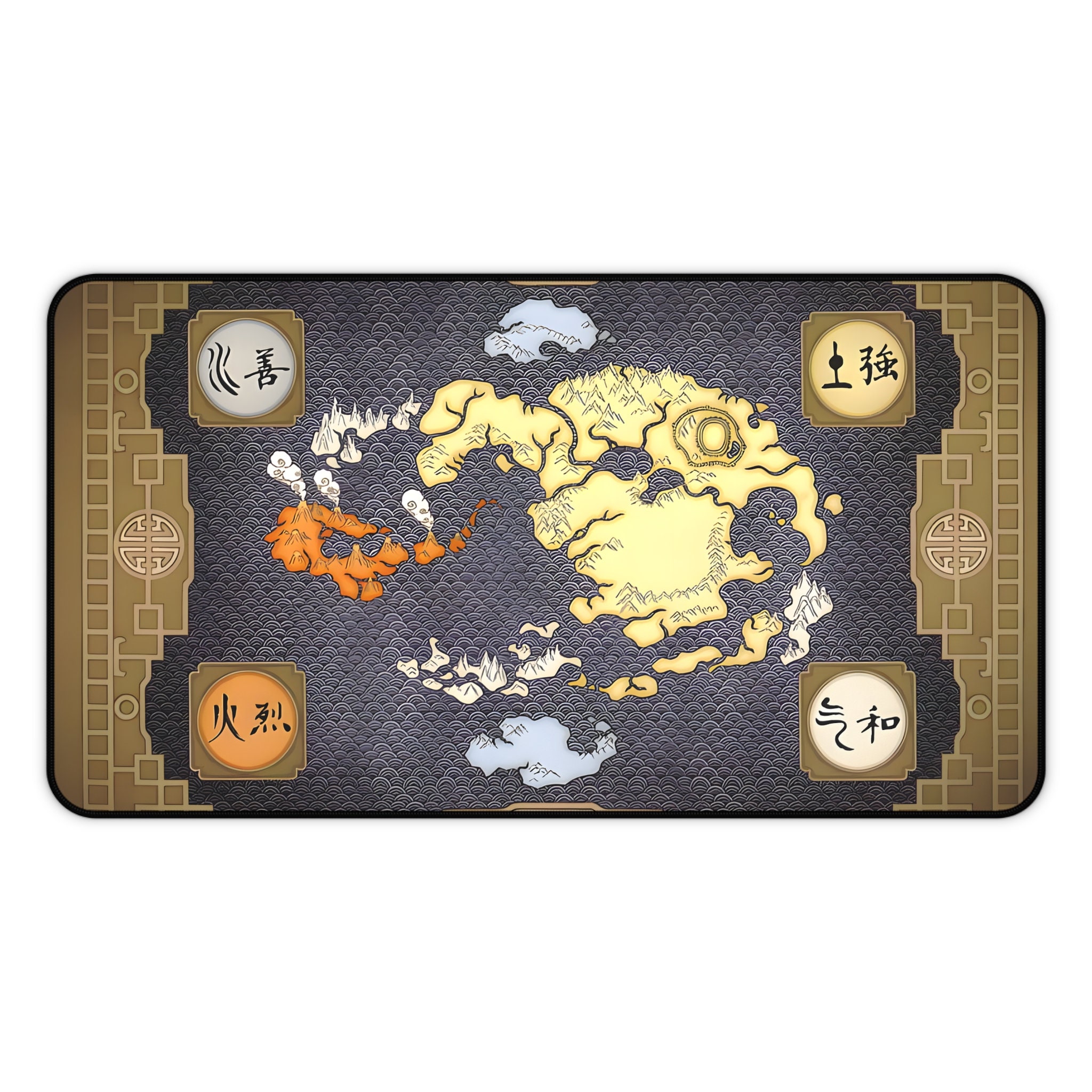 Avatar the Last Airbender World Map Desk Mat Avatar Gaming Mousepad XXL ...