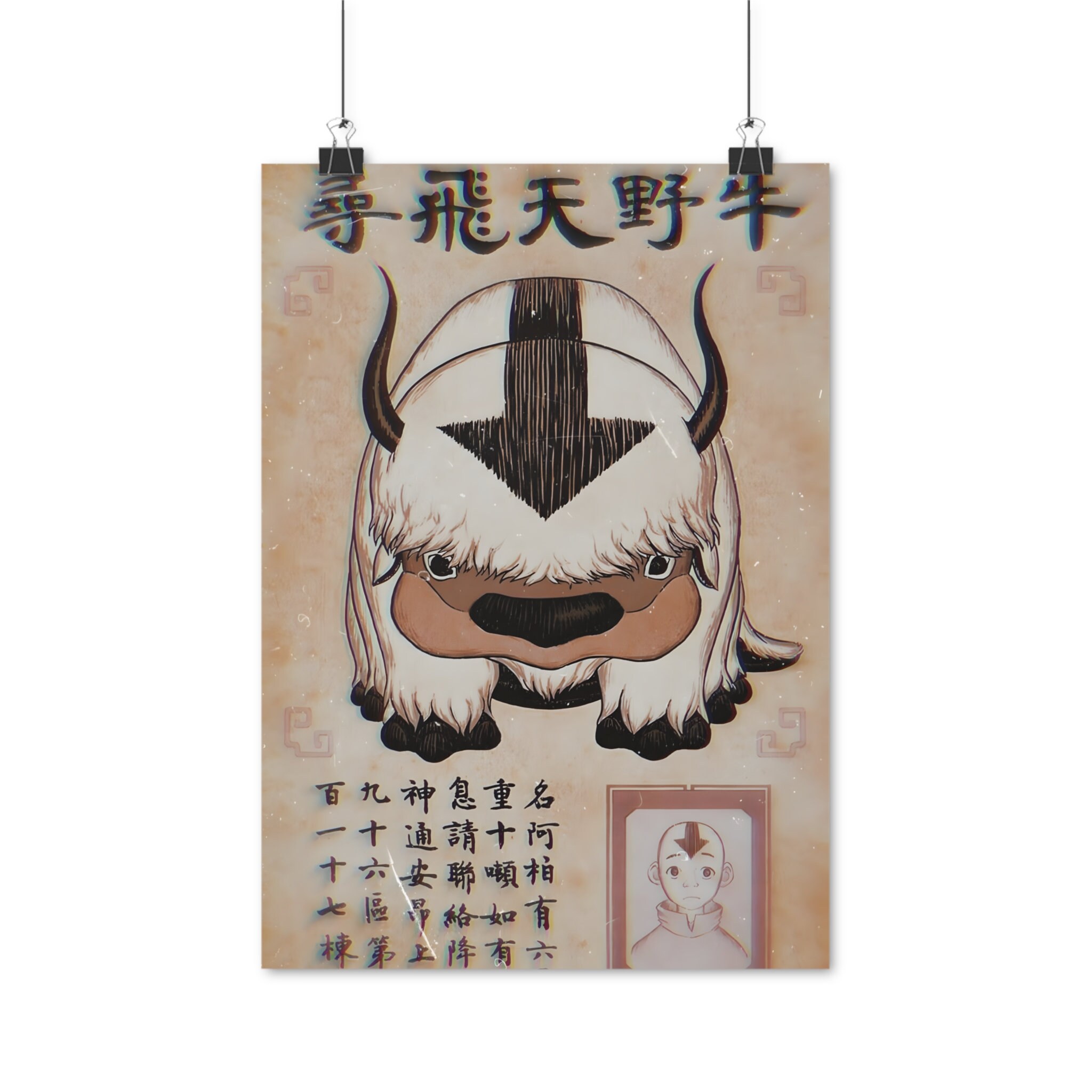 Appa and Aang Poster Avatar the Last Airbender Wall Art Avatar Home ...