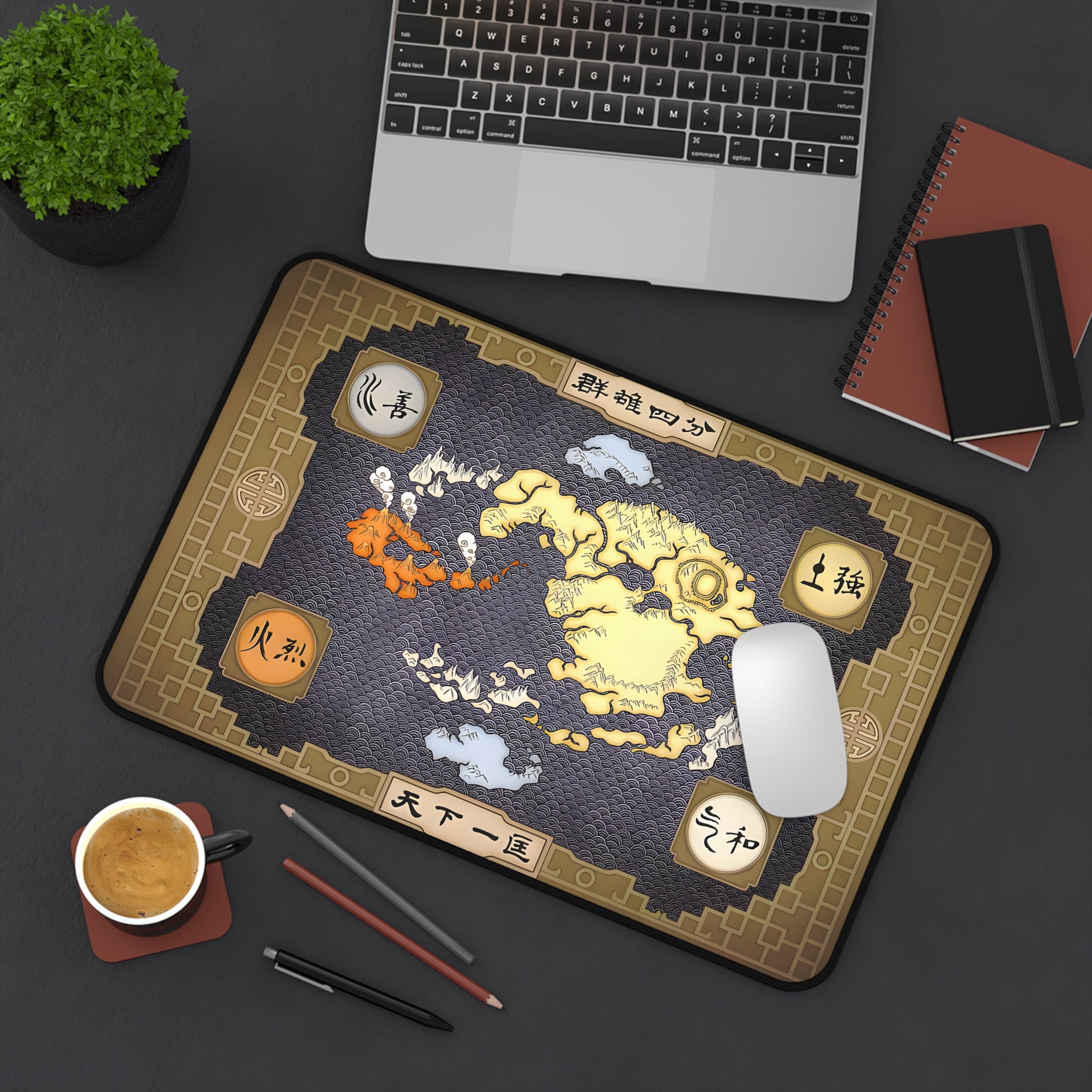 Avatar the Last Airbender World Map Desk Mat Avatar Gaming Mousepad XXL ...