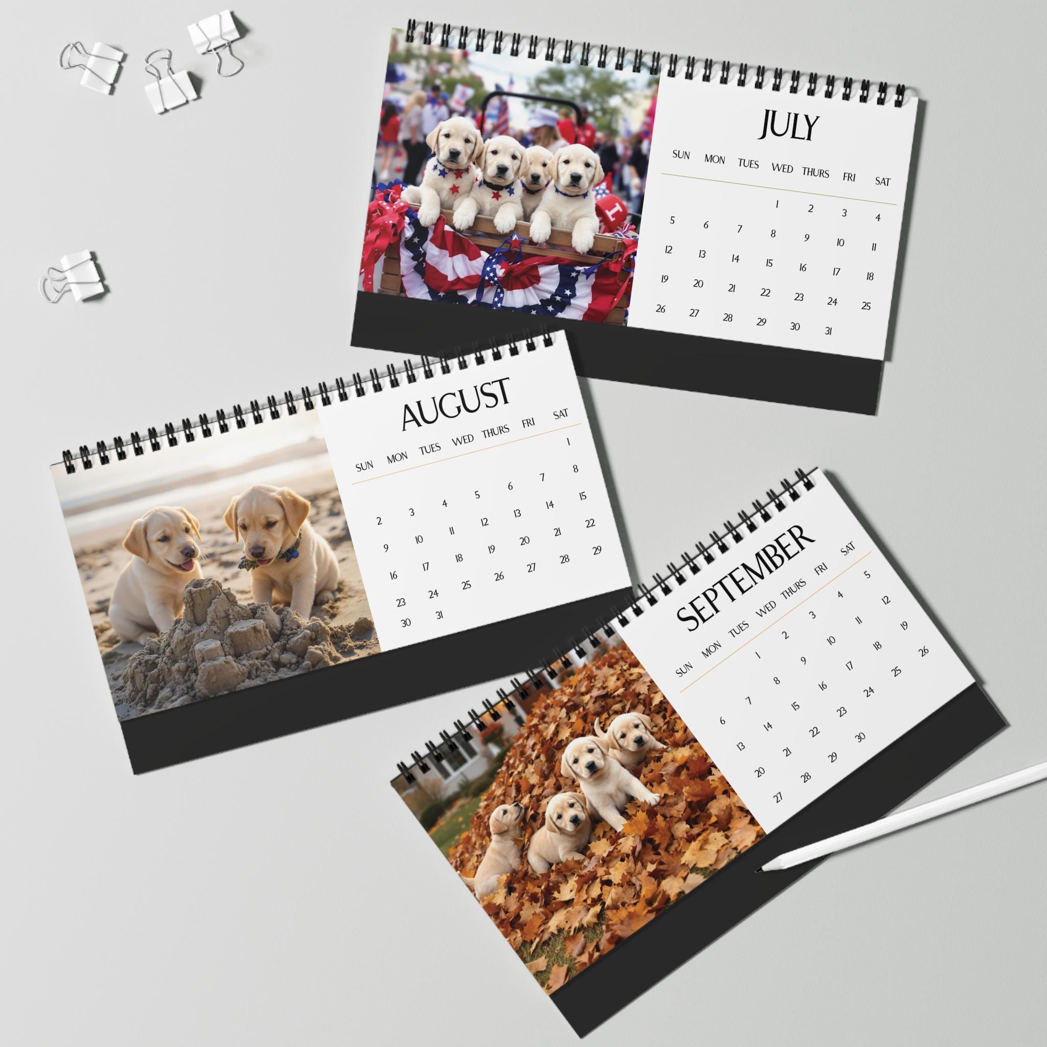 2026 Labrador Puppy Desk Calendar Cute Puppy Desktop Calendar Dog Lover ...