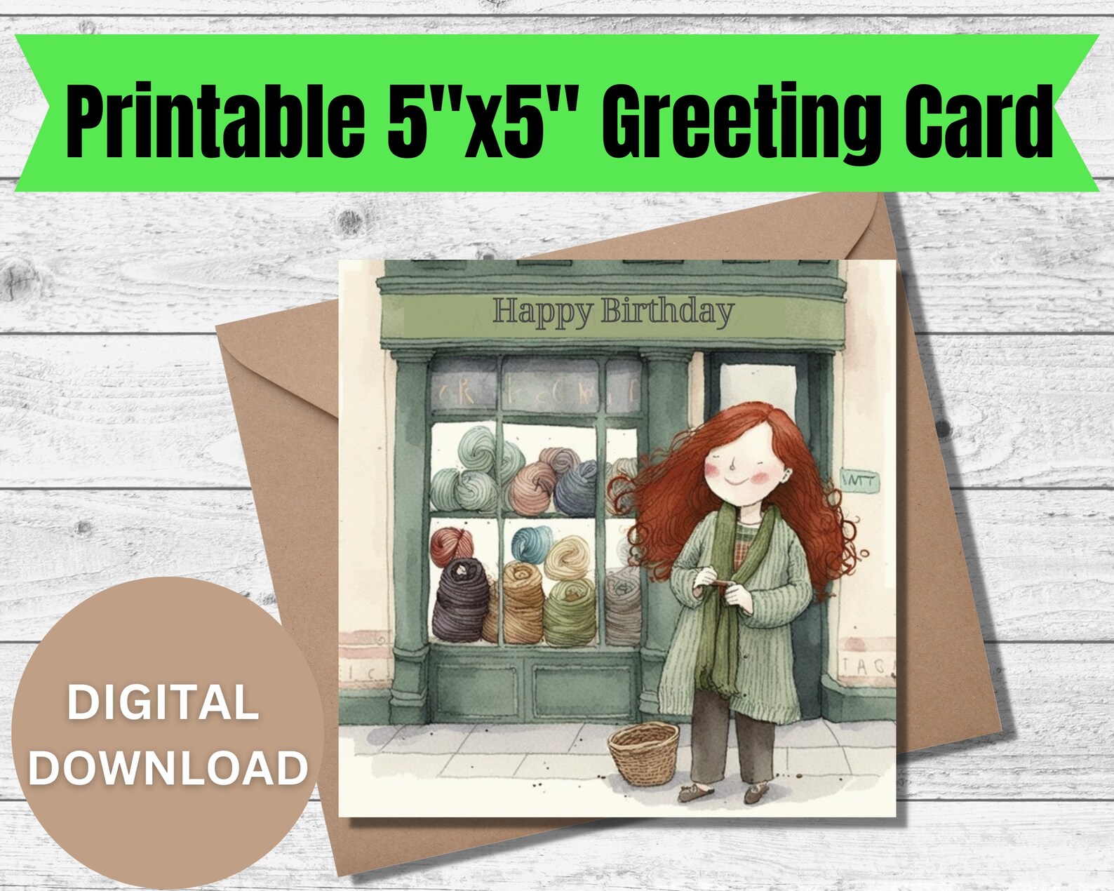 Yarn Lovers Happy Birthday Card Printable | Digital | is There a Better ...
