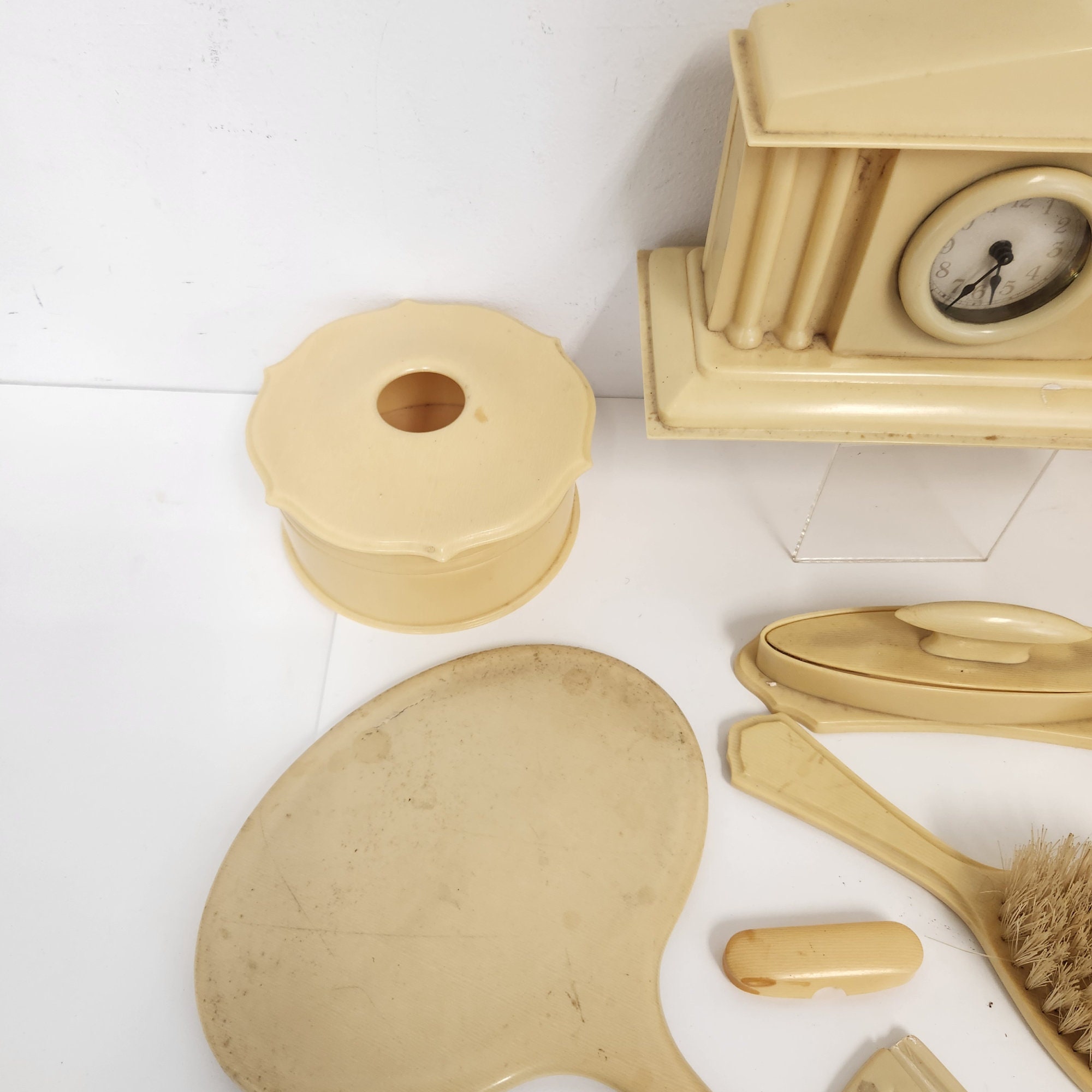 Vintage 1930's 12 Piece Ivory Celluloid Vanity Dresser Set - Etsy