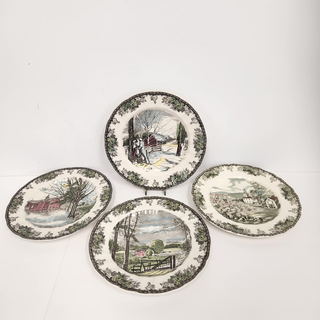 Vintage New Old Stock Johnson Brothers the Friendly Village Set of 4 ...