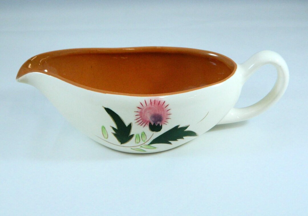 Vintage Stangl Pottery Gravy/sauce Boat | Pink Thistle Design | Mid ...