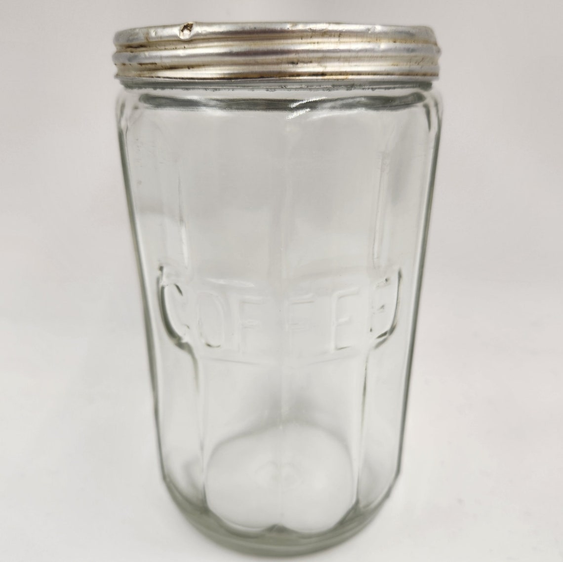 Vintage 1930's Glass Hoosier Cabinet Coffee Jar - Etsy