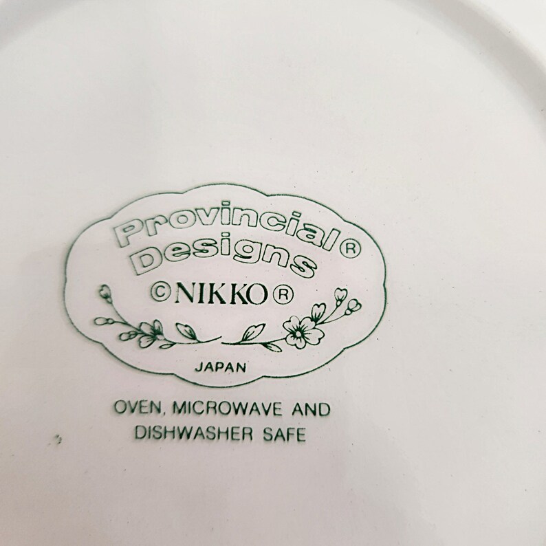 Vintage 1980's Nikko Provincial Design Avondale 7 1/4 Inch Dessert ...
