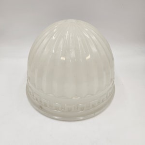 Vintage 1913 - 1918 Vintage Frosted Glass Ceiling Shade - School House ...