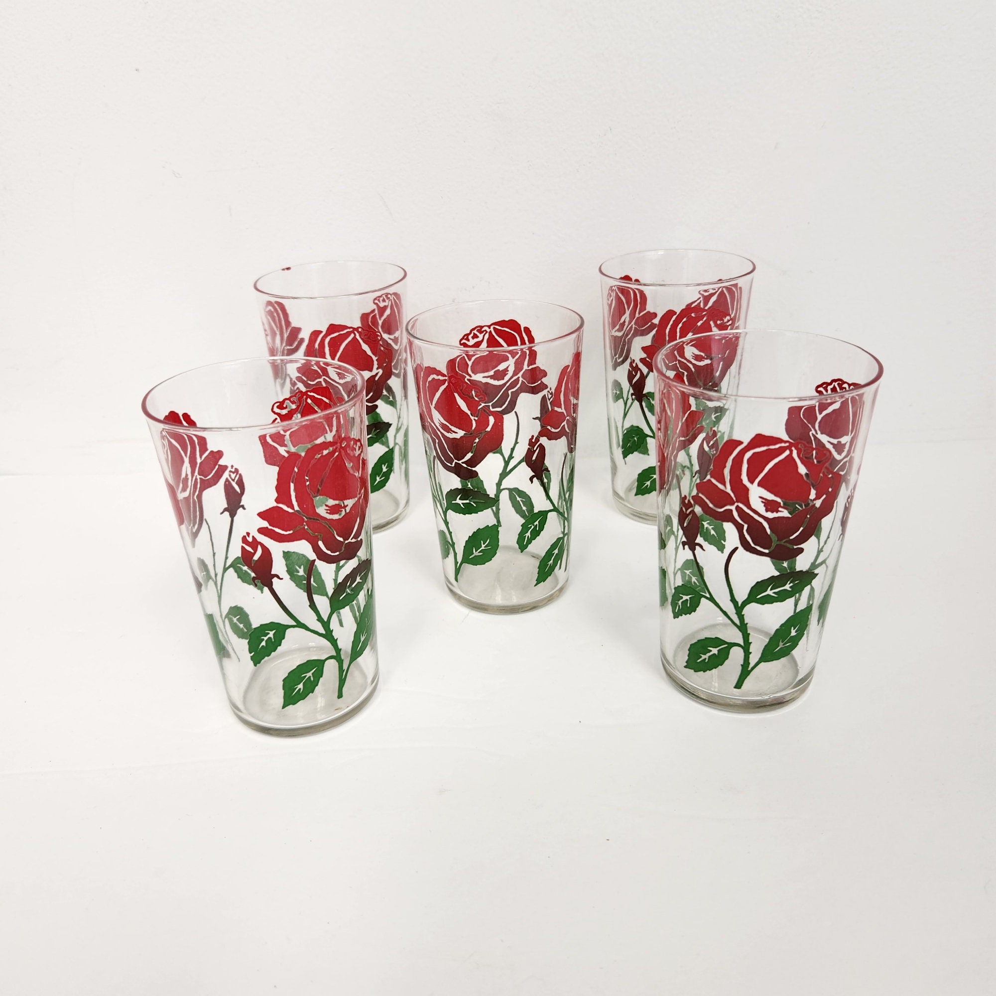 Vintage 1950's 60's Water Pitcher and 5 Drinking - Etsy