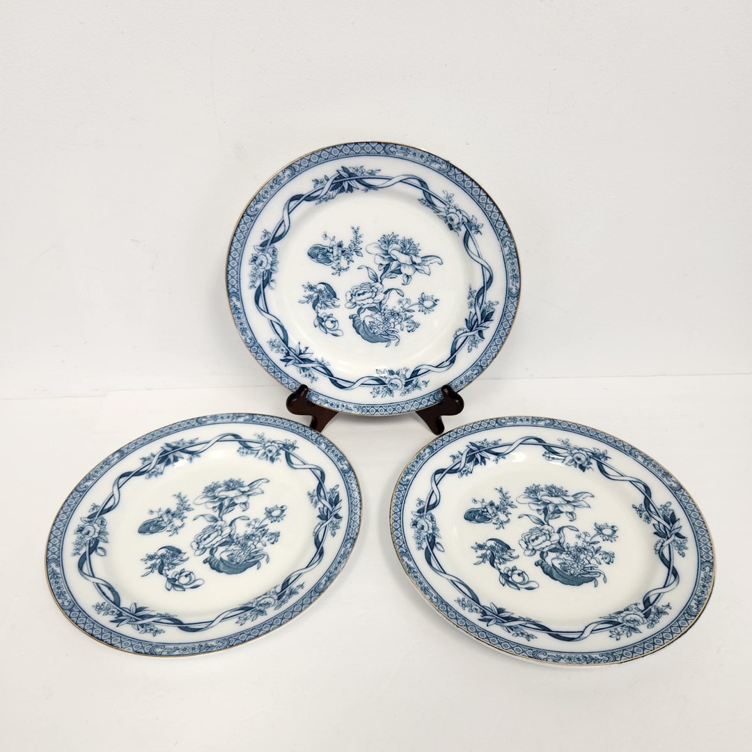 Vintage Late 1800's Johnson Brothers England Tokio Pattern Flow Blue ...