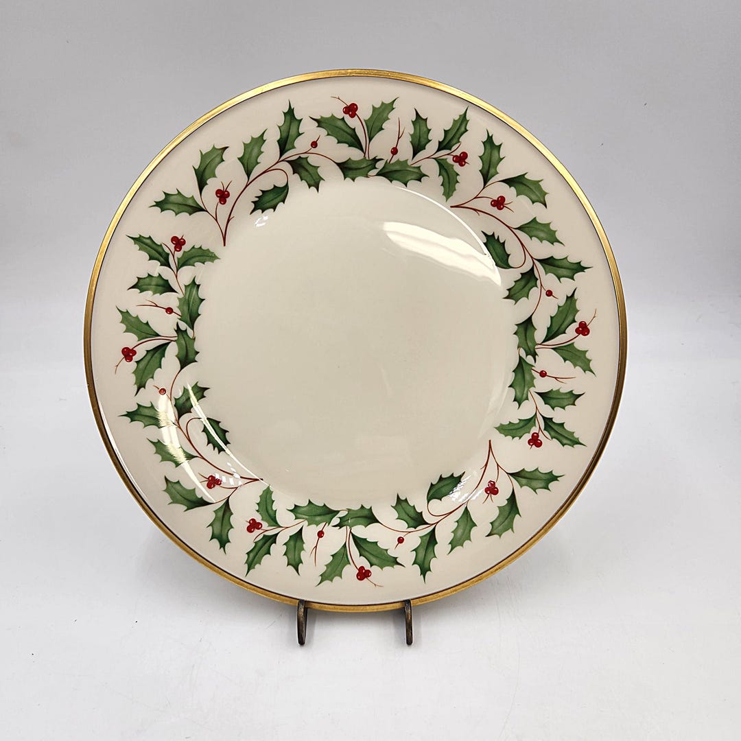 Vintage 1980's Lenox Dimension Collection Holiday Dinner Plates - Etsy