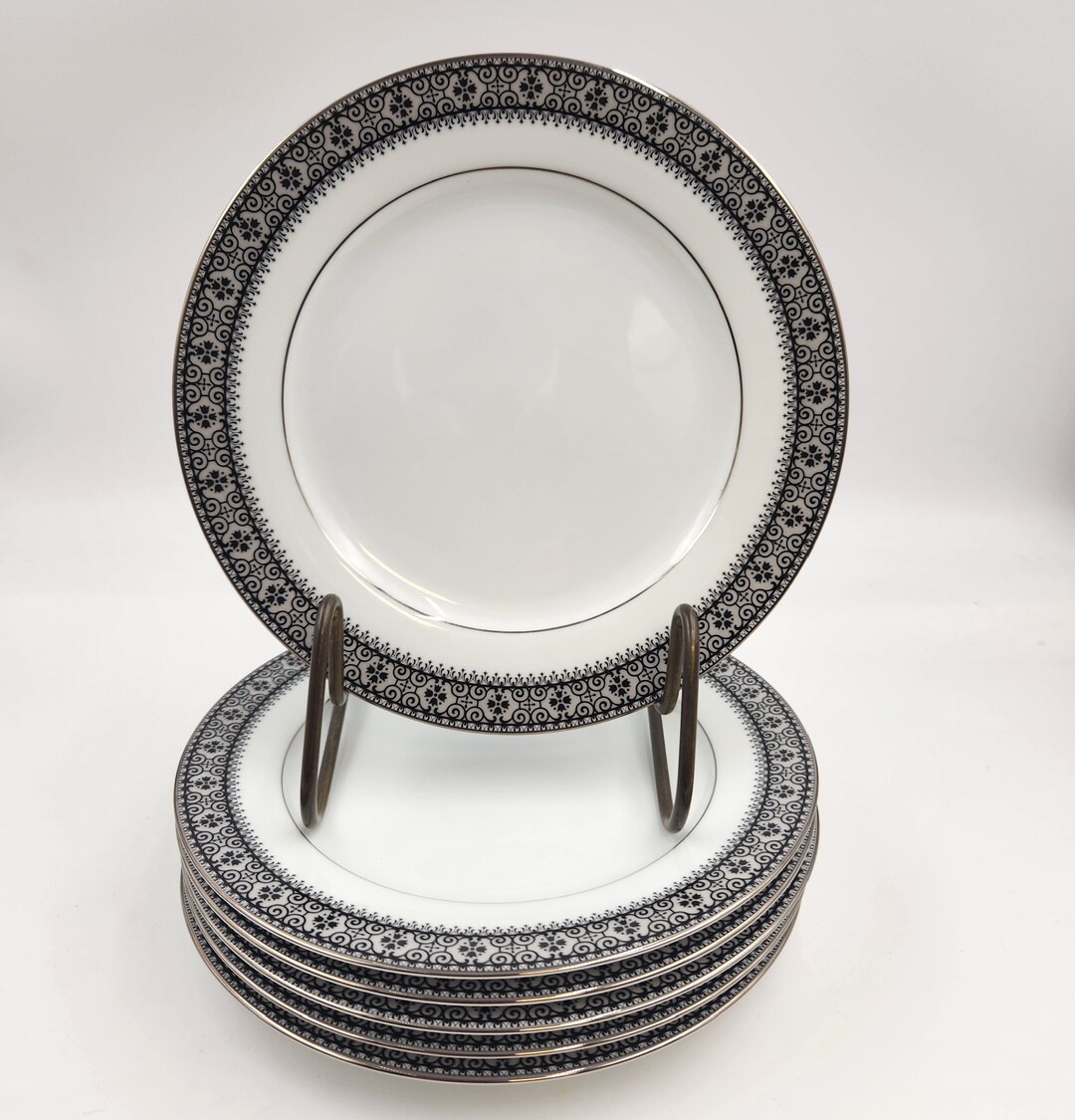 Vintage 1980's - 90's Noritake Segovia Platinum 2216 Salad Plates - Etsy