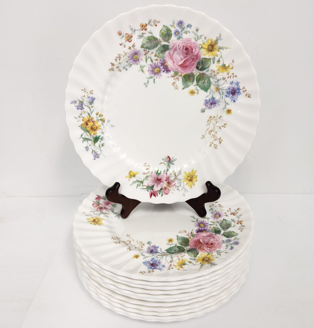 Vintage 1970's 80's Royal Doulton Arcadia Floral Pattern 12 Dinner ...