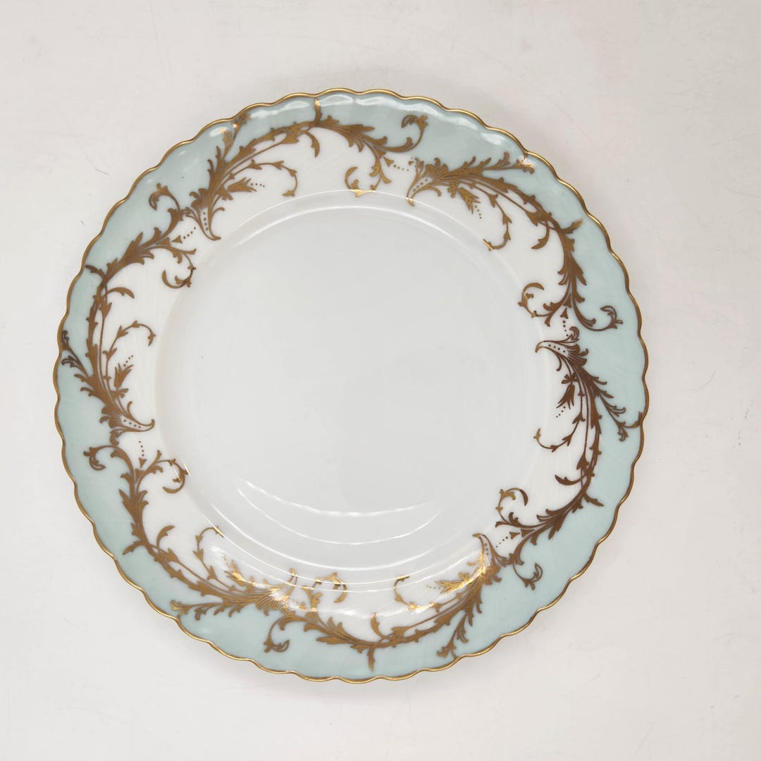 Vintage Royal Tettau Elegance Blue/green Set of 2 Bread and Butter ...