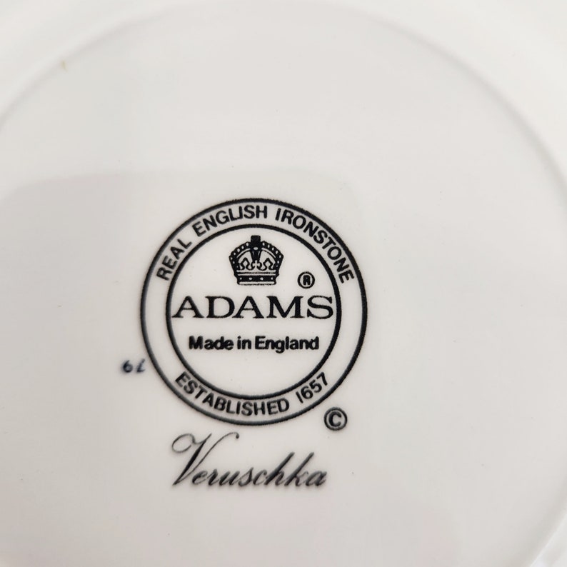 Vintage 1980's Adams English Ironstone Veruschka Bread and Butter ...
