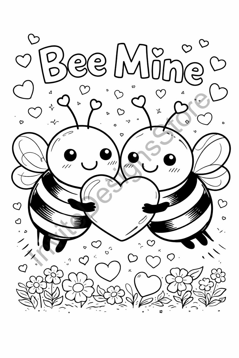 Valentine's Day Coloring Pages for Kids – Printable Love Designs (PDF ...