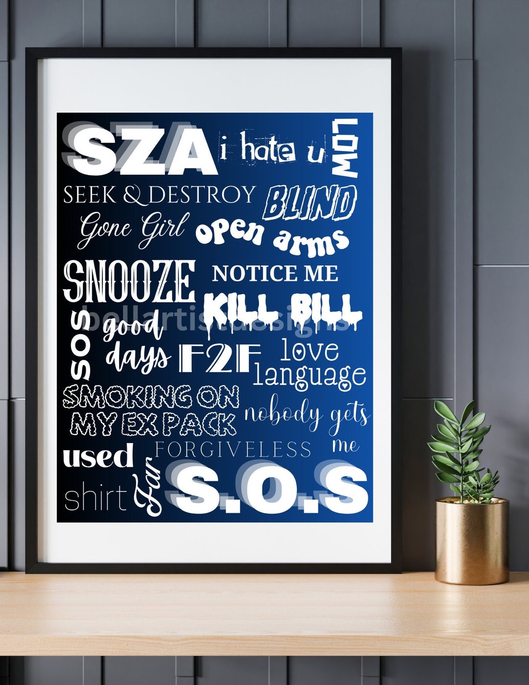 SZA SOS Tracklist Downloadable Poster - Etsy Australia