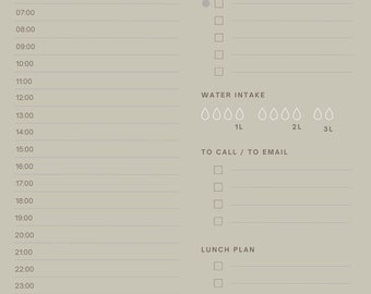 Minimalistic Daily Planner - Etsy