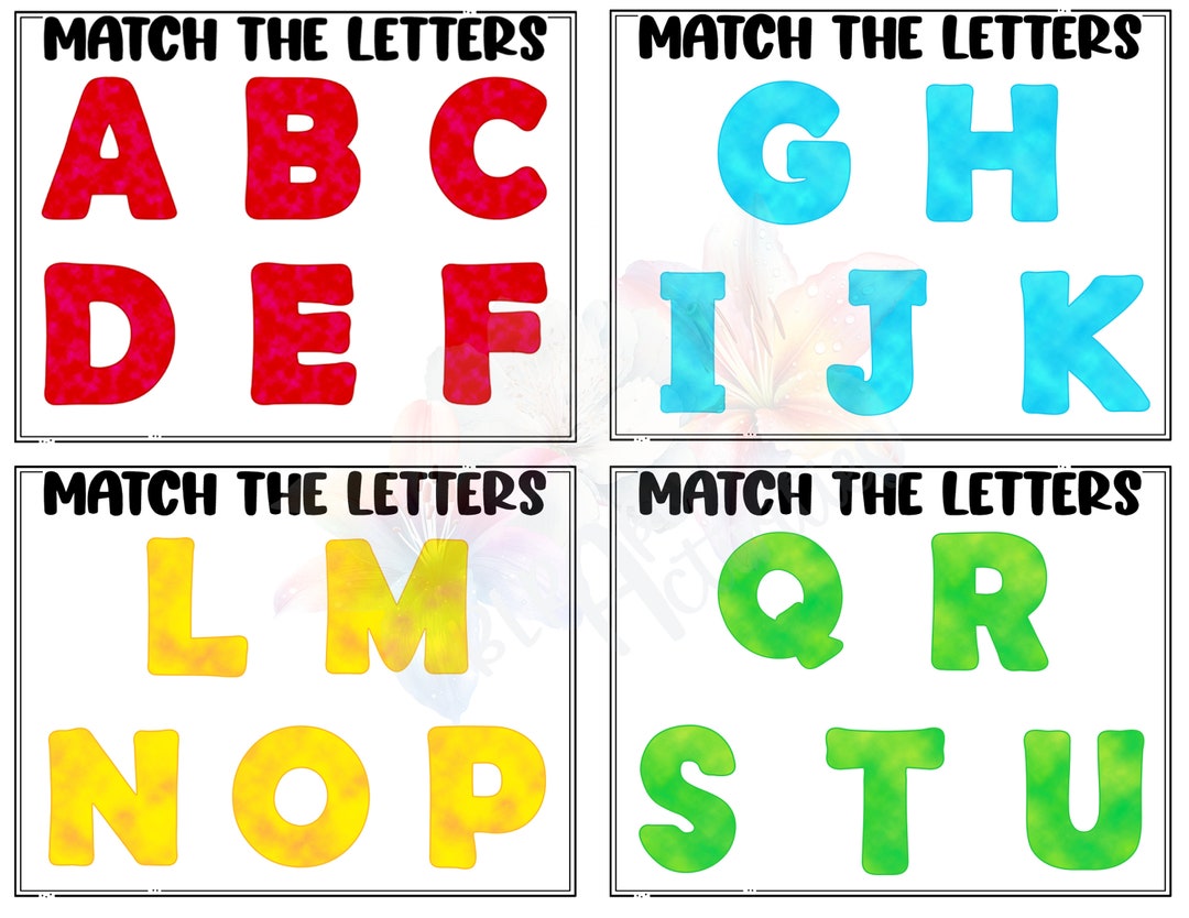 Alphabet Letters Matching Activity Mats - Uppercase Letters A-Z ...