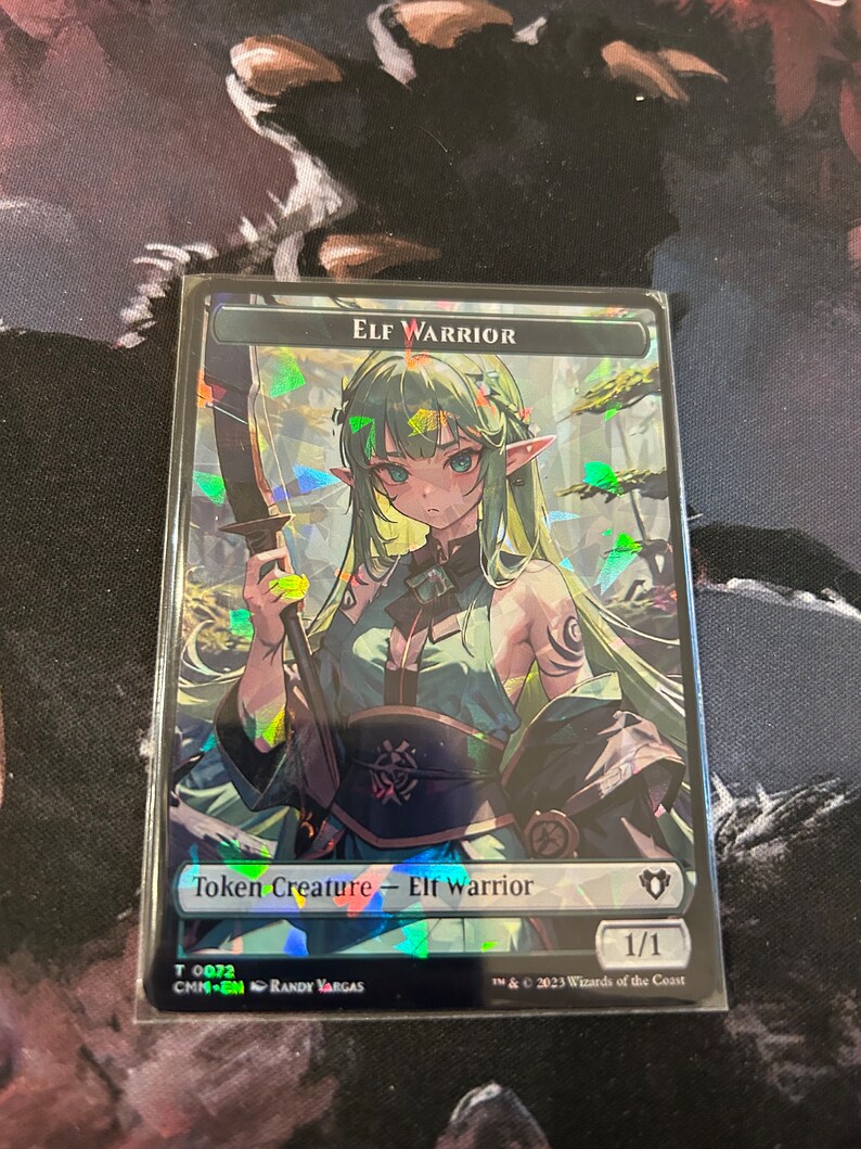 MTG Set of 5, Foil Elf Anime Elf Tokens - Etsy