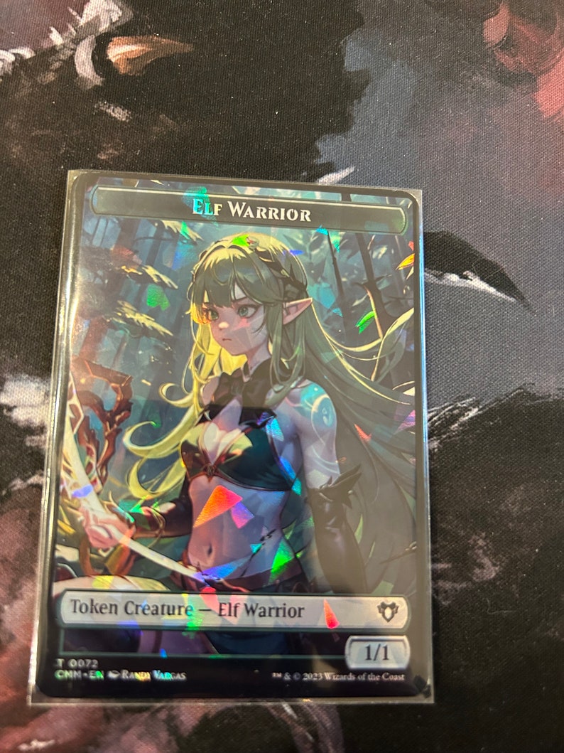 MTG Set of 5, Foil Elf Anime Elf Tokens - Etsy