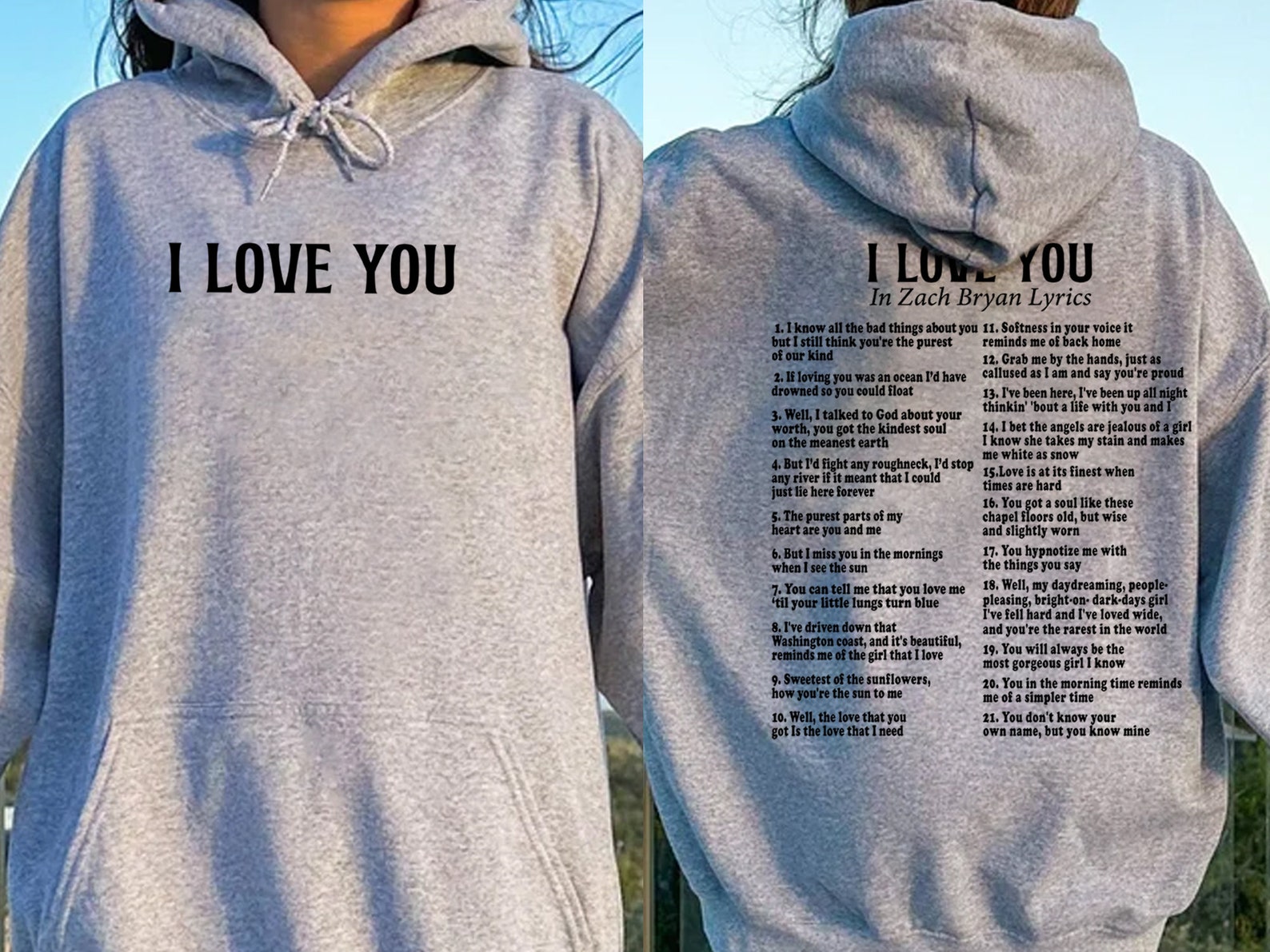 I Love You in Lyrics Hoodie, Coastal Cowgirl Sweatshirt, American ...