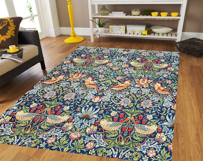 Morris Seaweed Floral Hand Tufted Area Rug for Home Decorative, Living ...