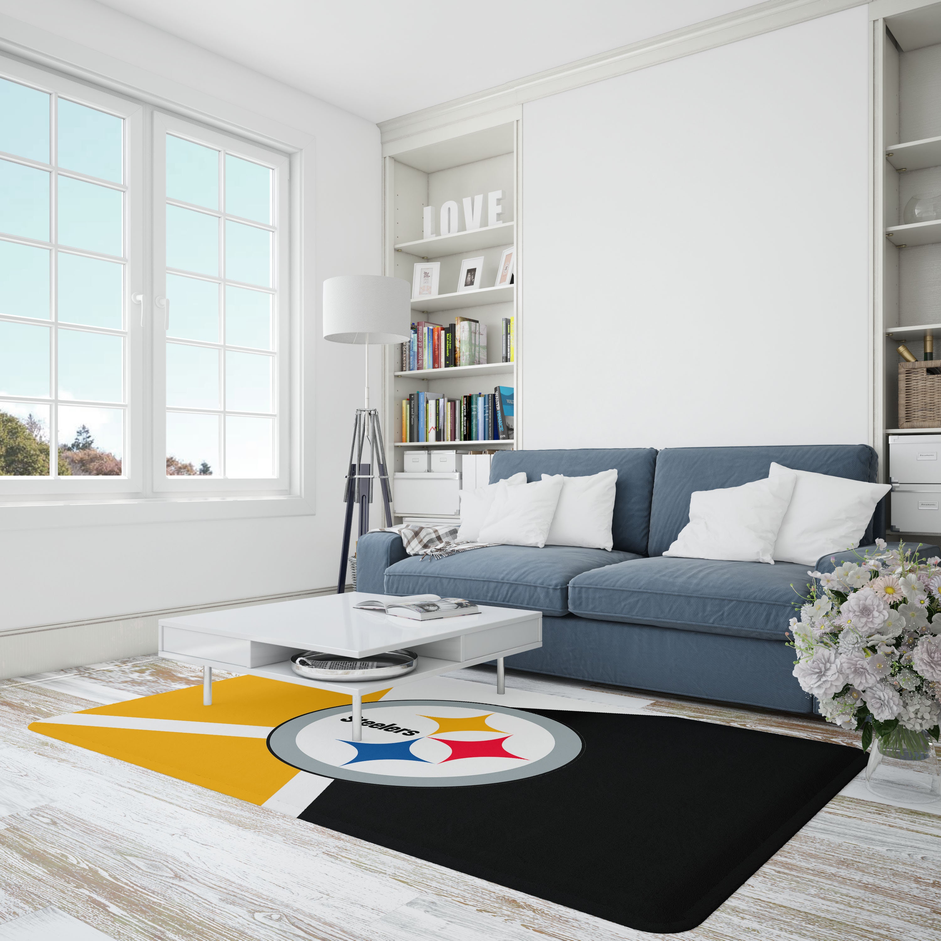 American Football Rug, Pittsburgh Steelers, Kids Room Rug, Personalized ...