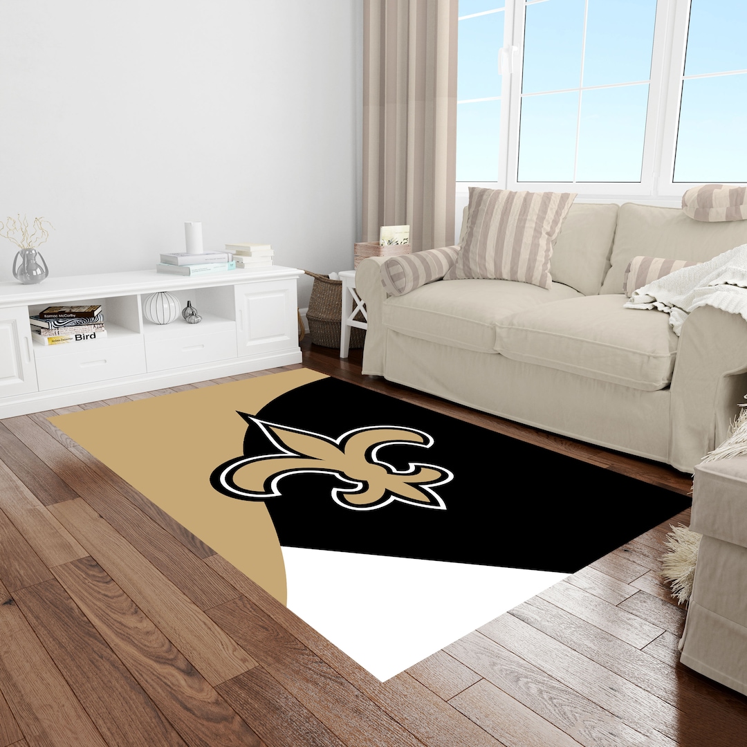 American Football Rug, New Orleans Saints, Kids Room Rug, Personalized ...